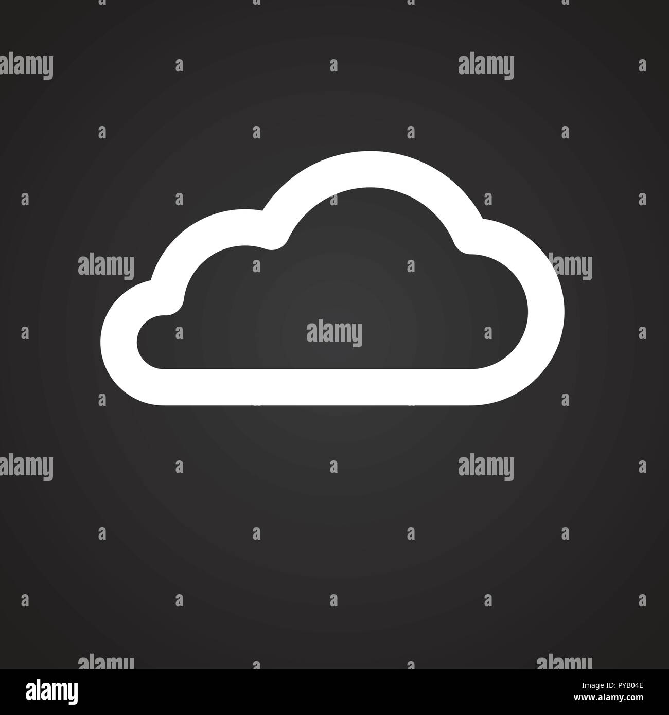 Cloud storage black line Stock Vector Images - Alamy