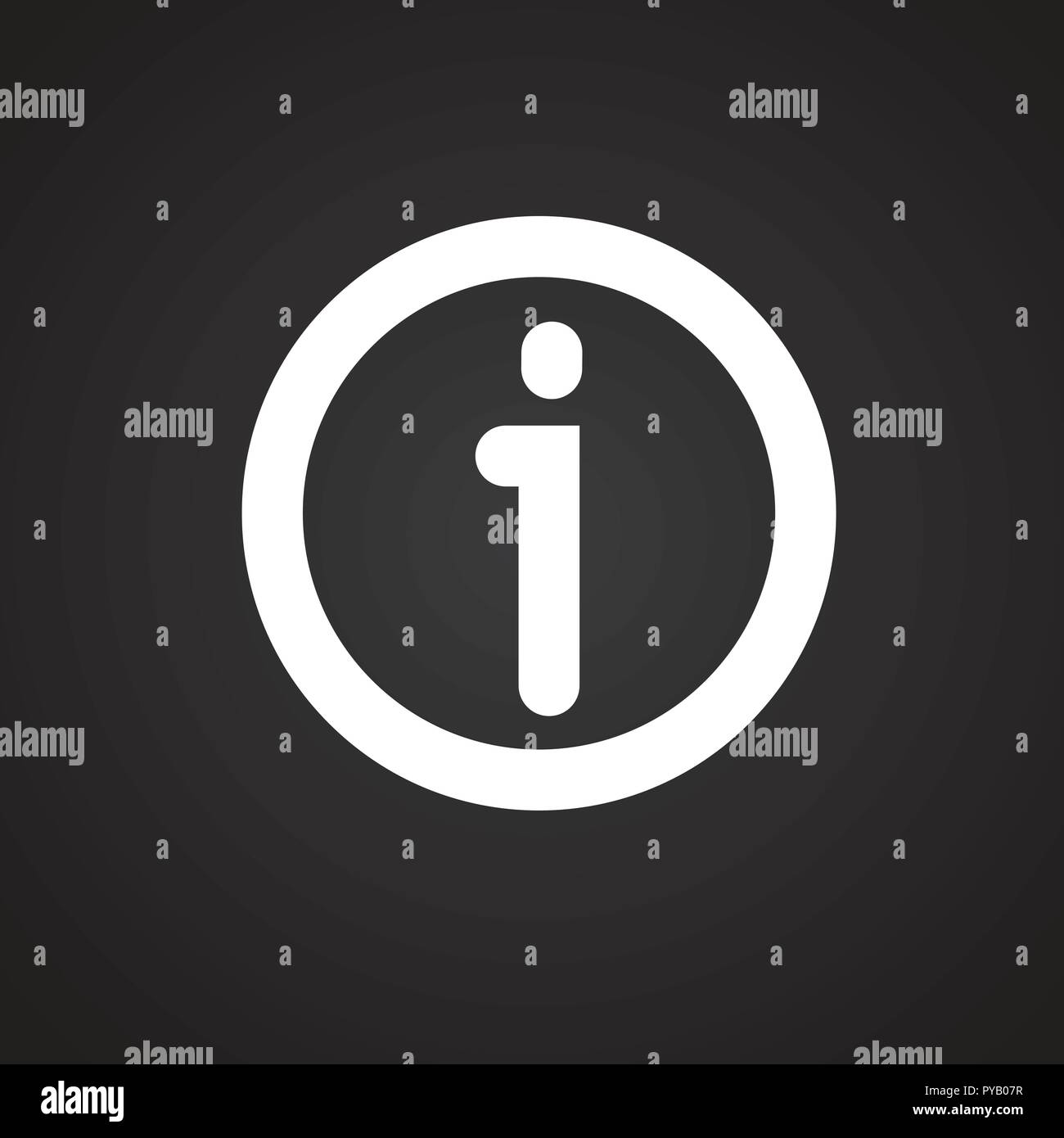 Information icon on black background Stock Vector Image & Art - Alamy