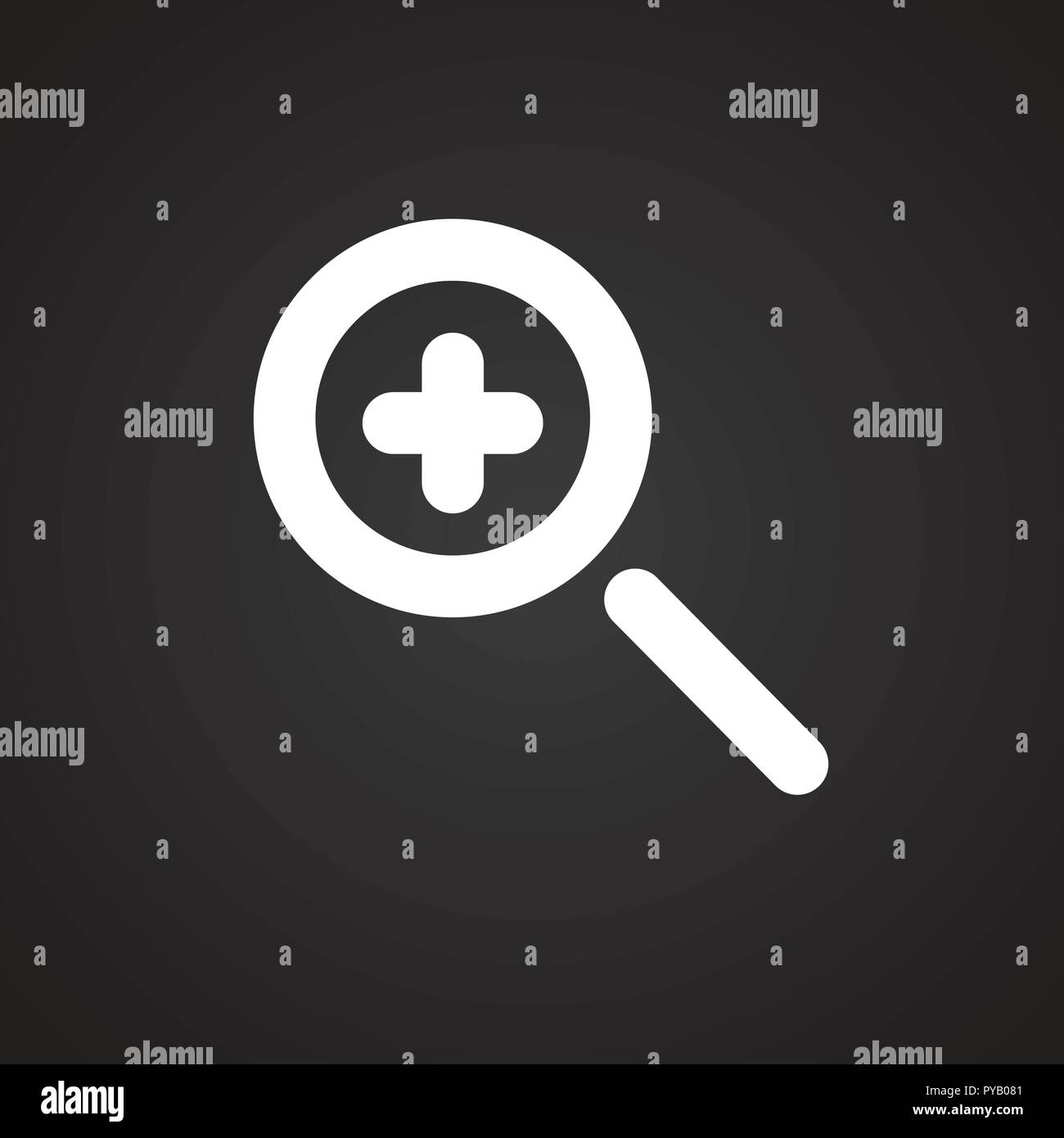 Zoom in button on black background Stock Vector Image & Art - Alamy