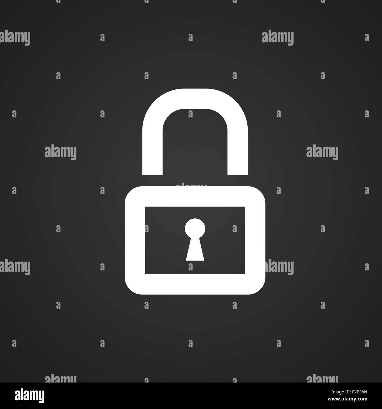 Lock on black background Stock Vector Image & Art - Alamy