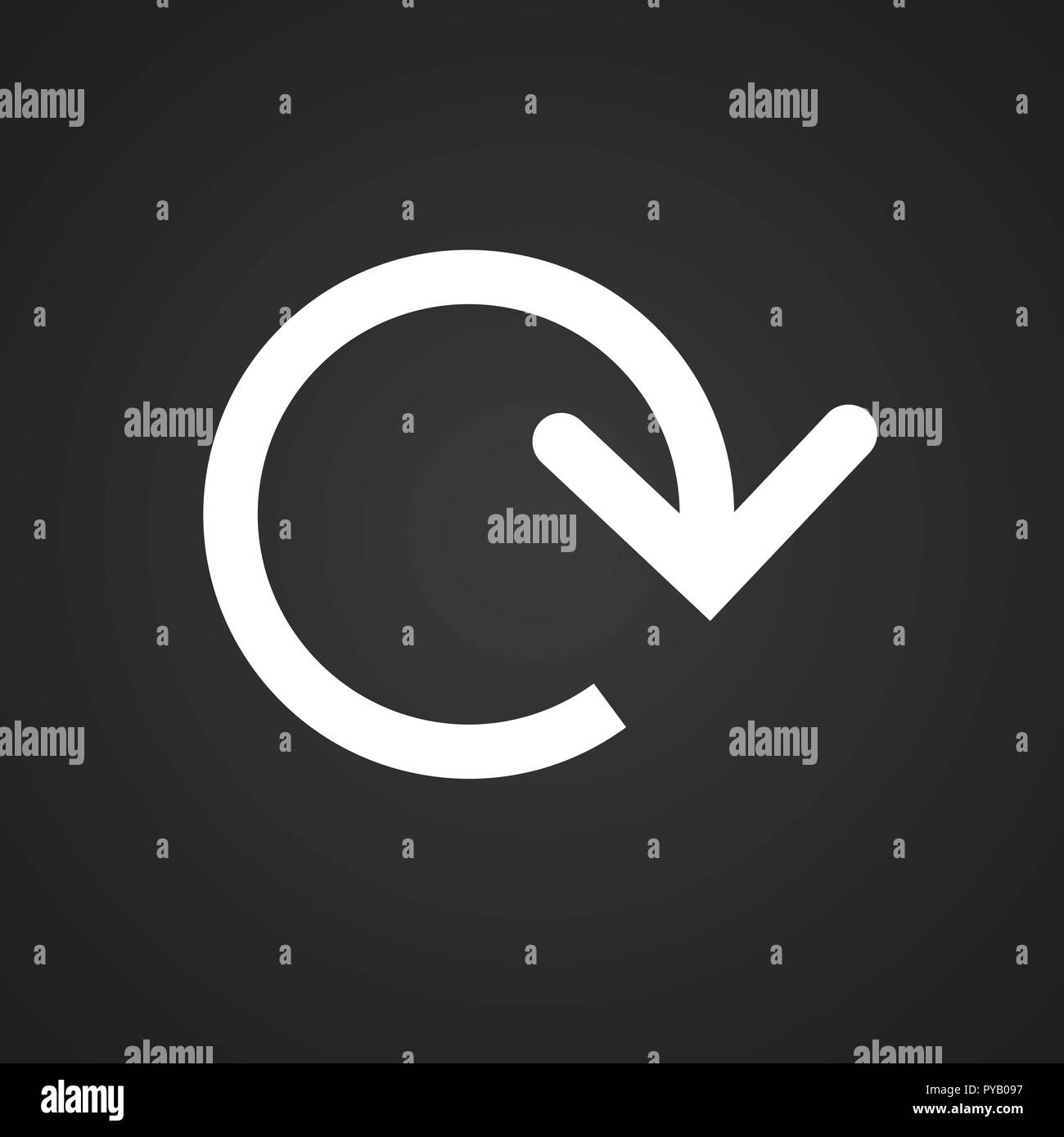 Reload button on black Stock Vector Images - Alamy
