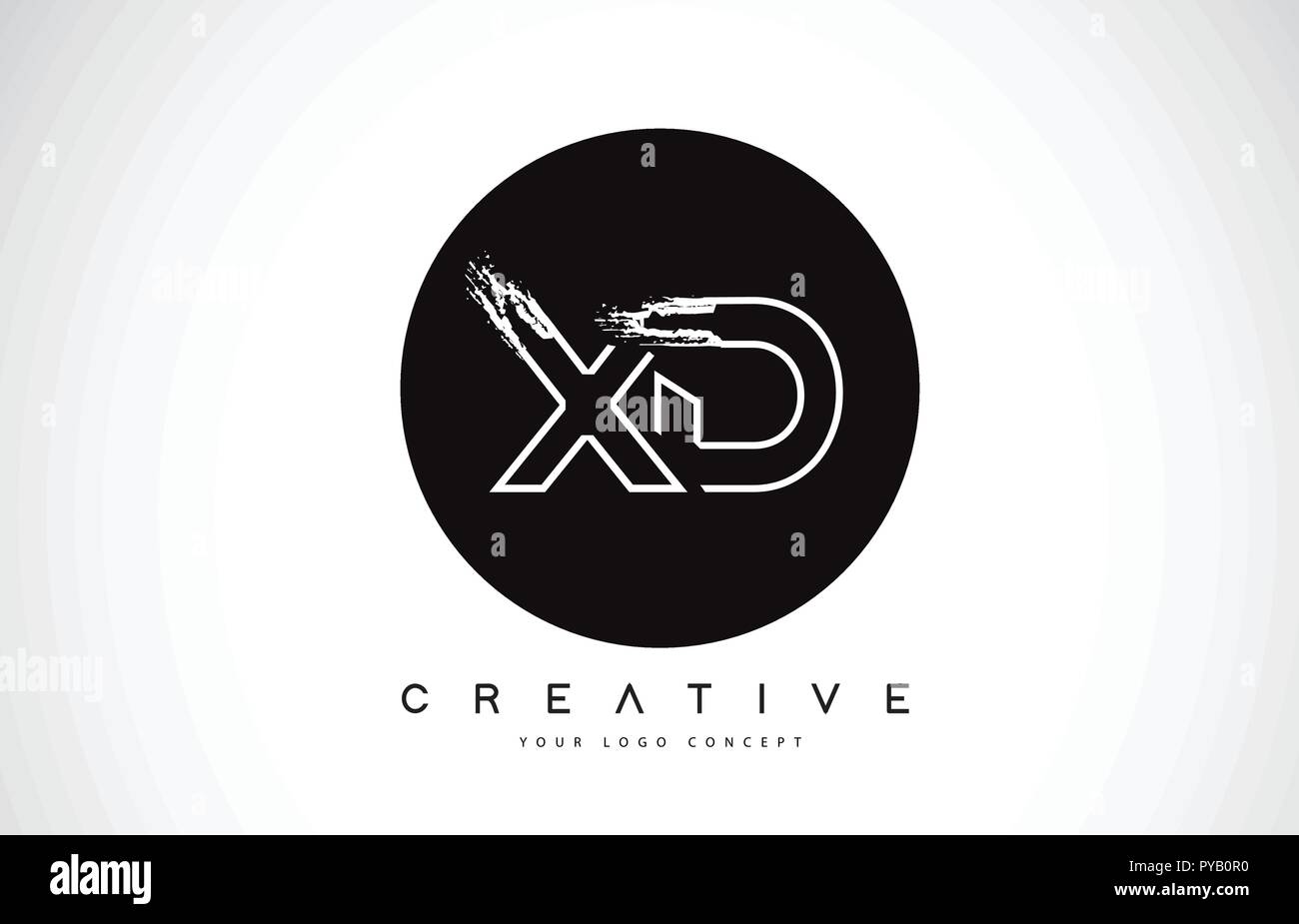 XD Modern Leter Logo Design with Black and White Monogram. Creative ...