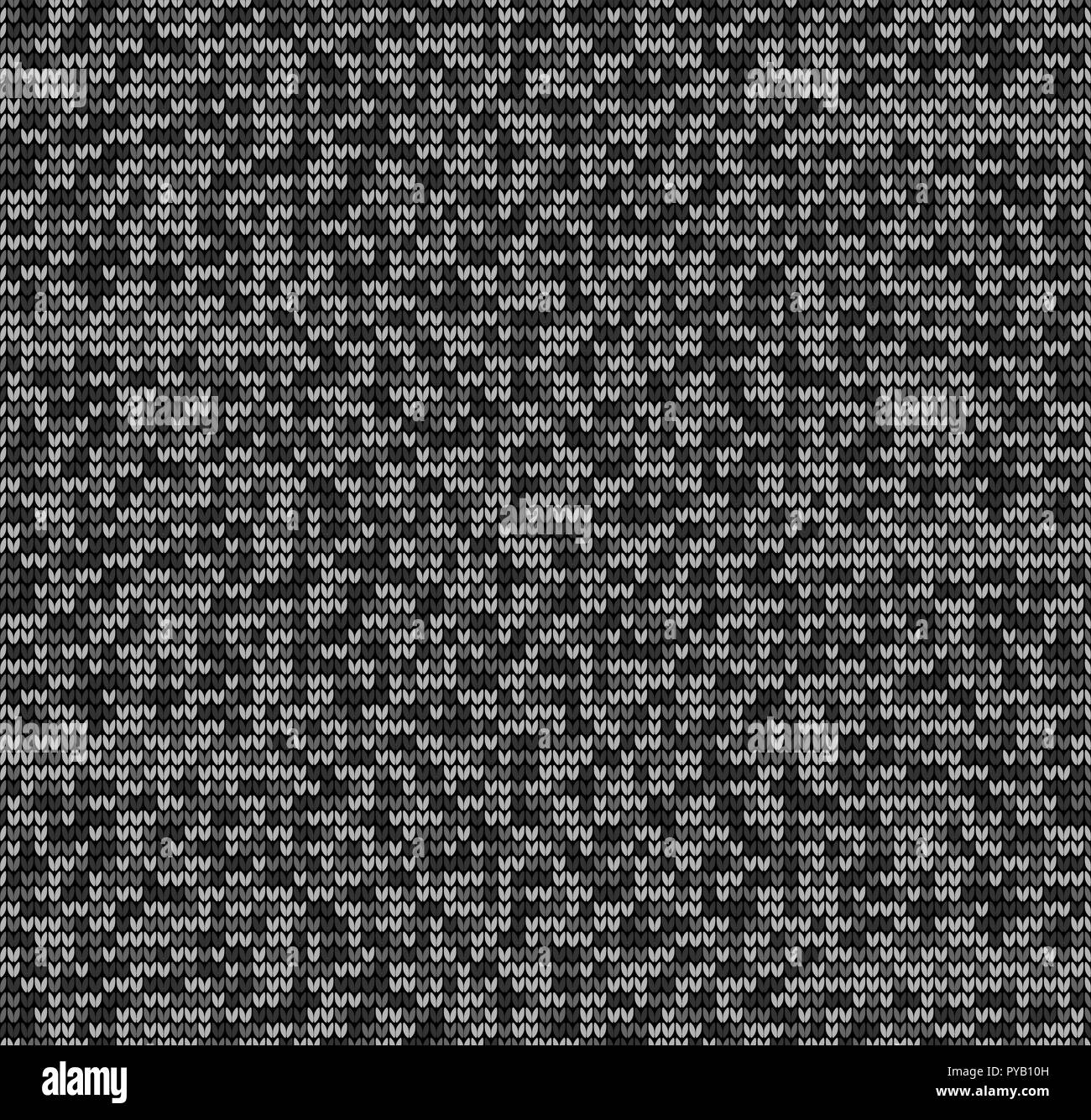 Abstract black and white seamless knitting pattern background Stock ...