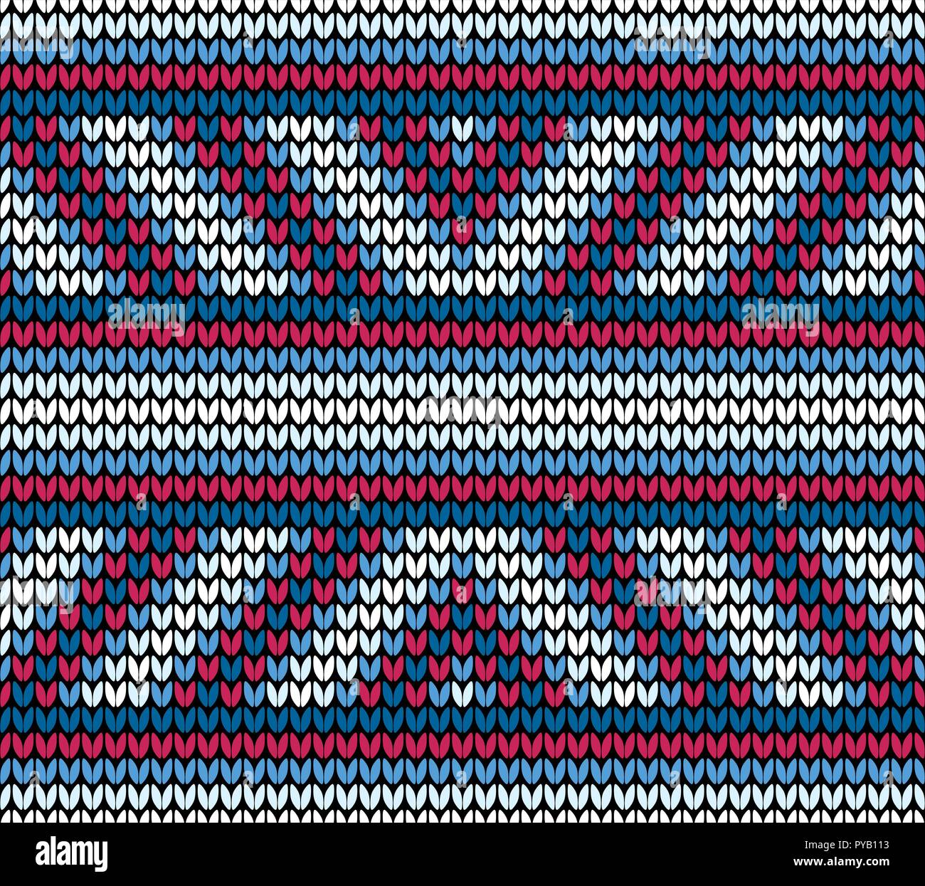 Abstract blue seamless lines knitting pattern background Stock Vector ...