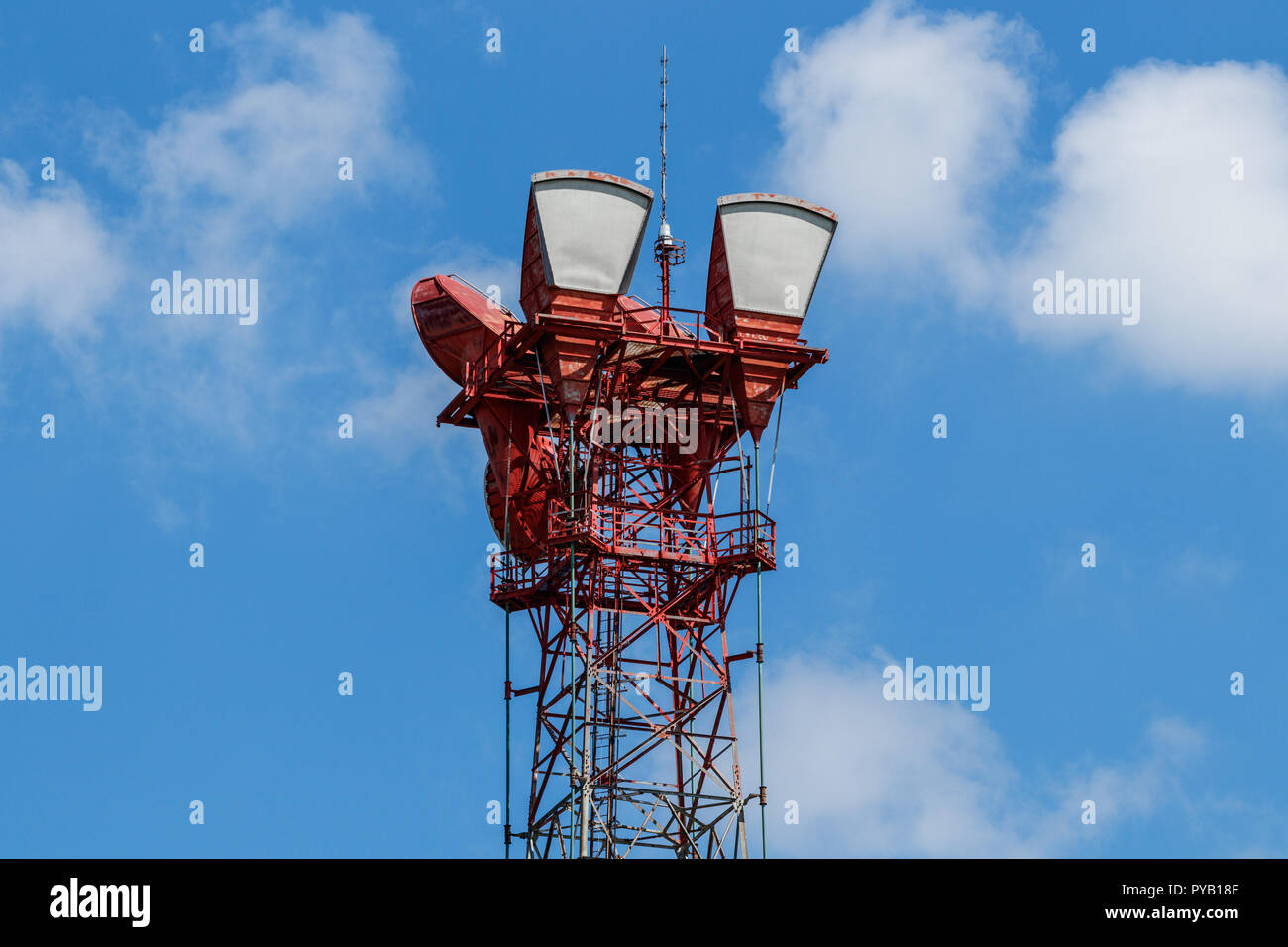 Microwave receive and transmission tower with wireless signal for ...