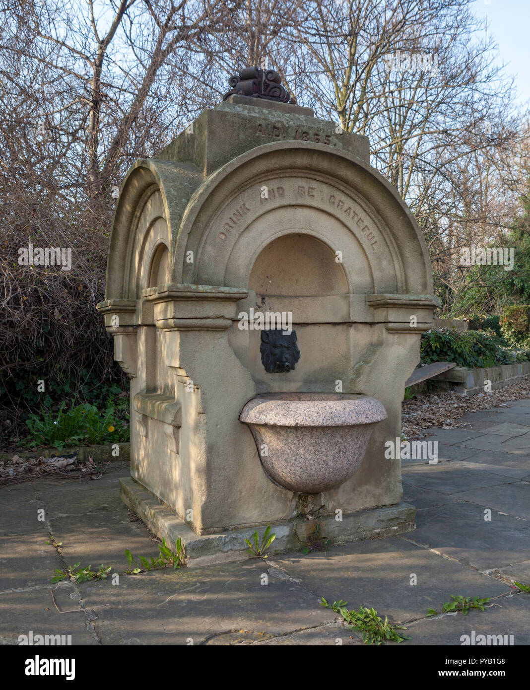 Kirkstall Fountain, an attractive landmark in Kirkstall, Leeds, west ...