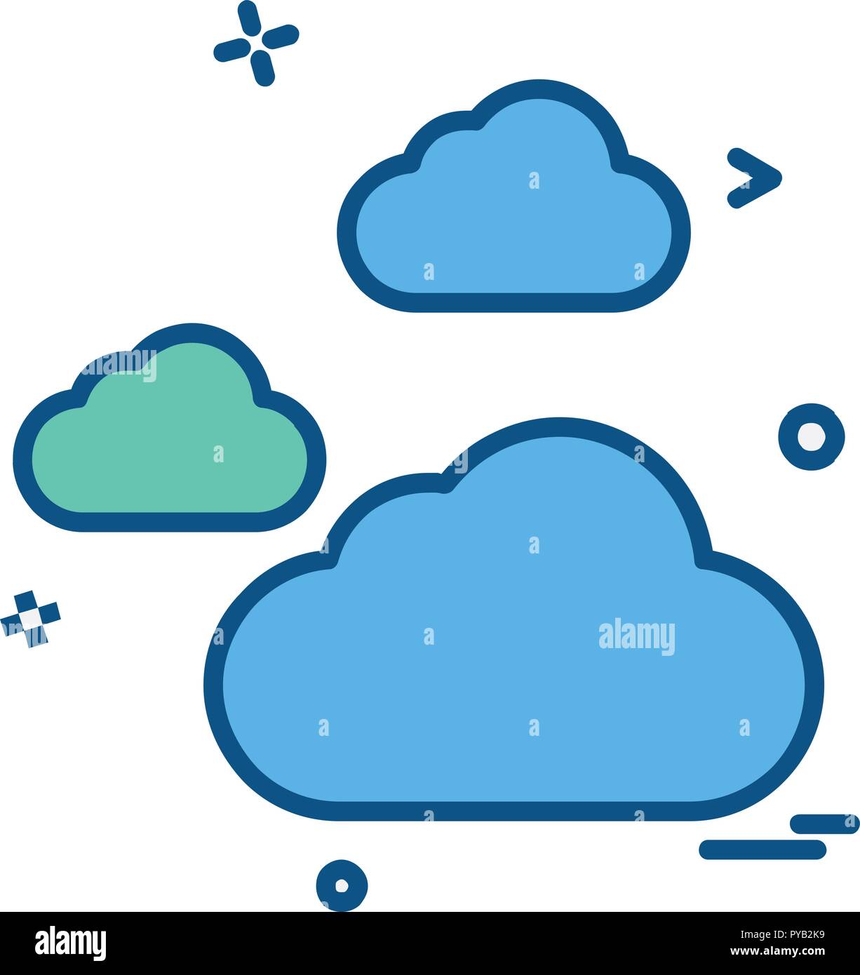 Cloudy weather icon design vector Stock Vector Image & Art - Alamy