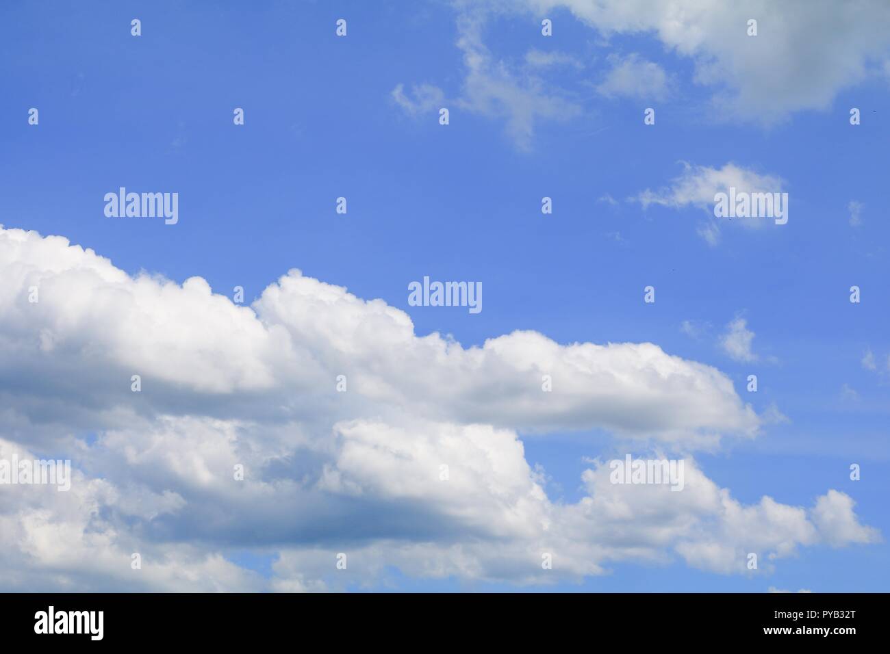 blue sky with big cloud and raincloud, art of nature beautiful and copy ...