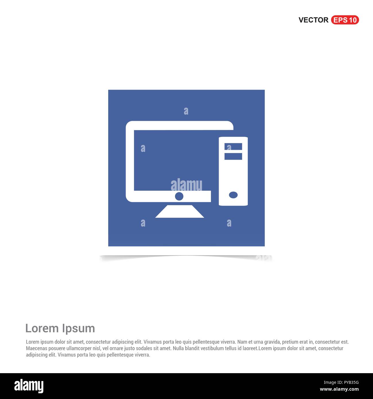 Computer System Icon - Blue photo Frame Stock Vector Image & Art - Alamy