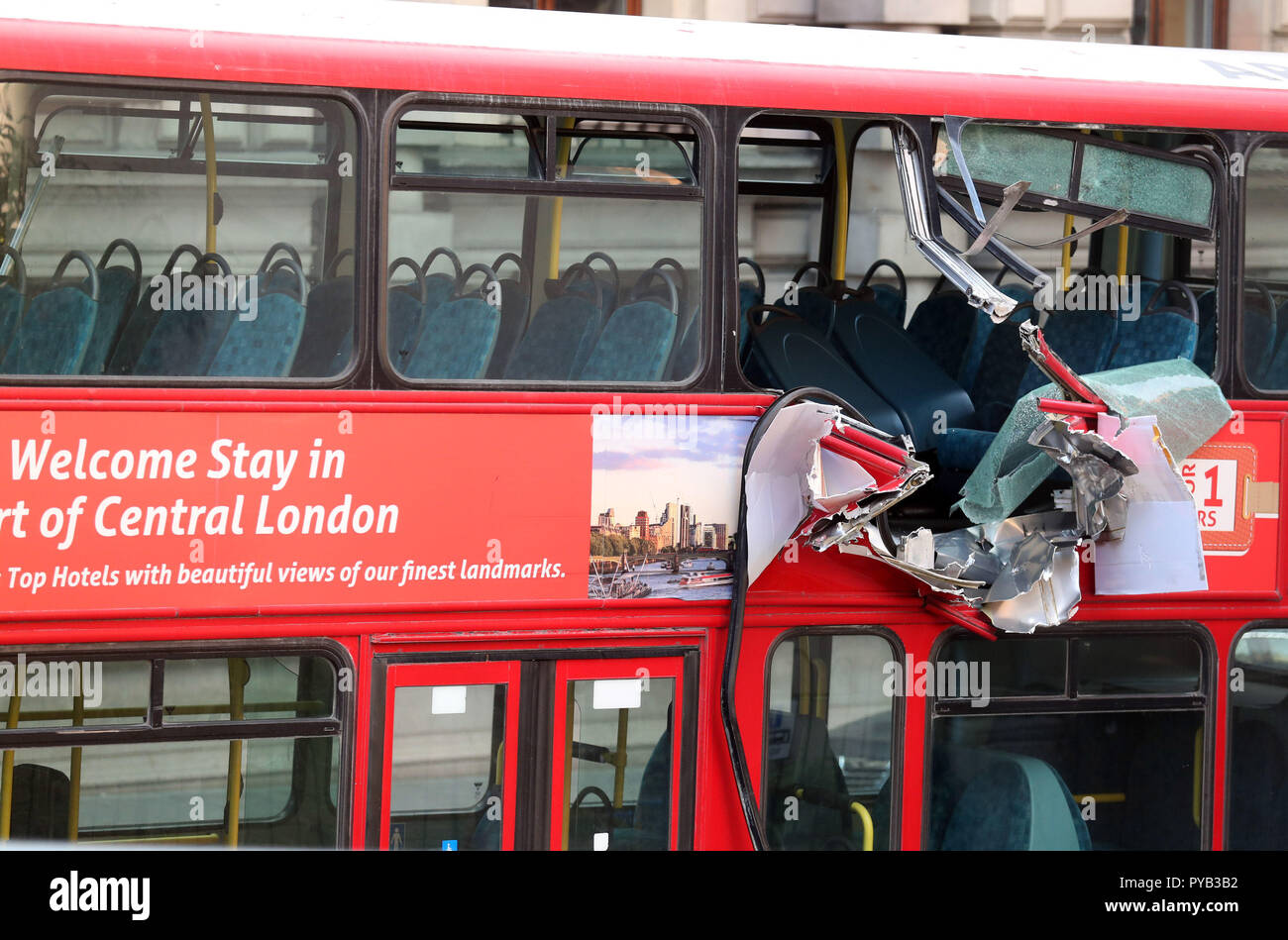 A bus on set during filming in Glasgow city centre for a new Fast and ...