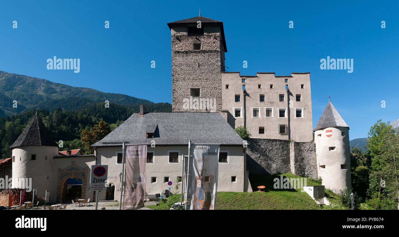 Schloss Landeck (Landeck Castle and museum), Tyrol, Austria Stock Photo ...