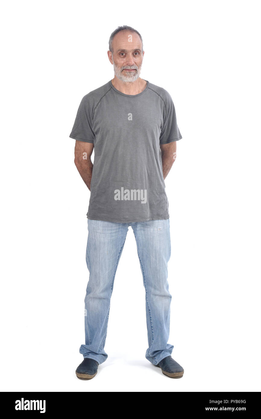 Middle age man grey beard Cut Out Stock Images & Pictures - Alamy