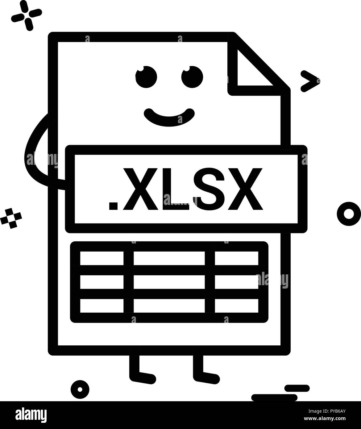 Computer Xlsx File Format Type Icon Vector Design Stock Vector Image And Art Alamy