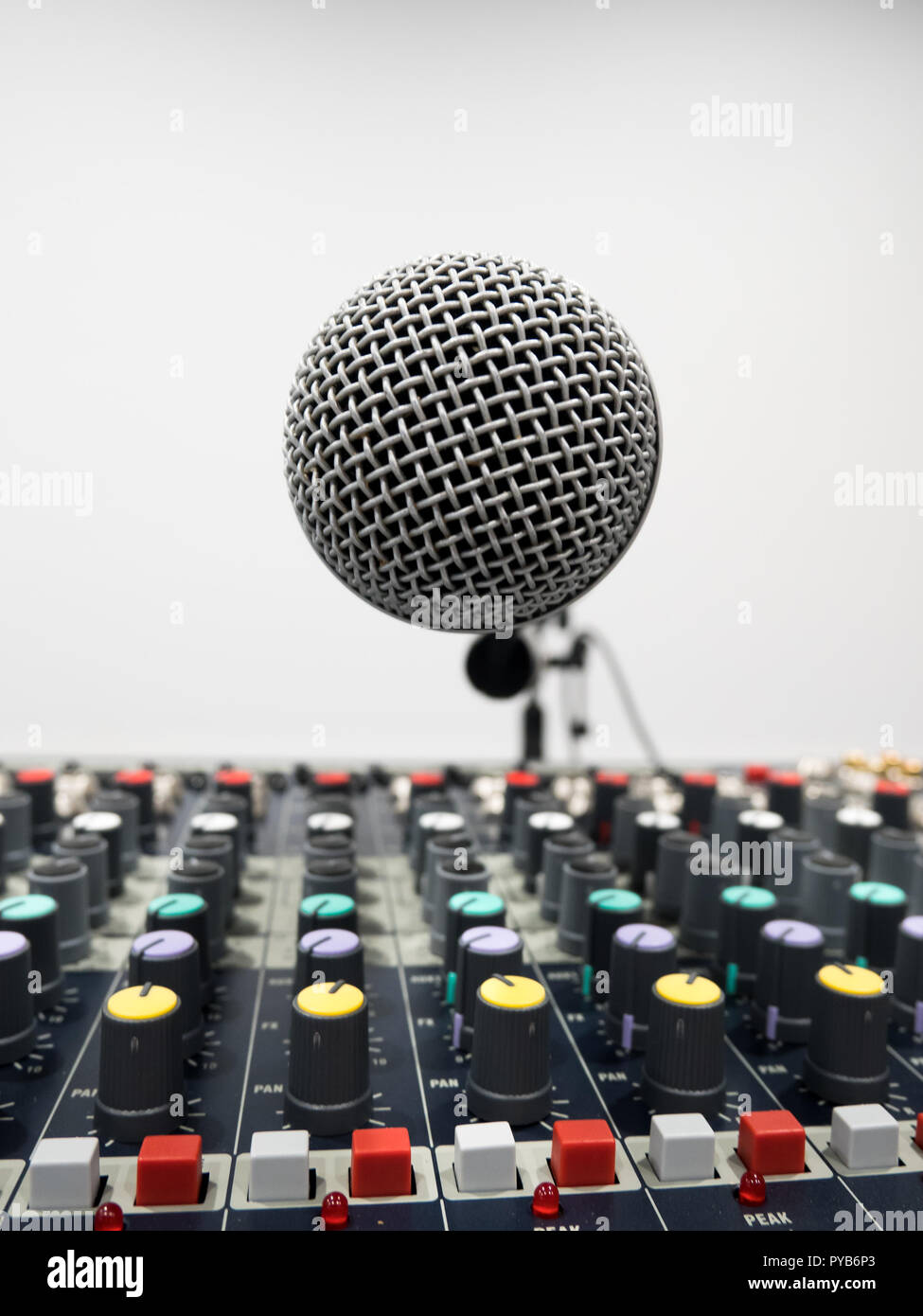 Microphone over professional mixing hi-res stock photography and images ...