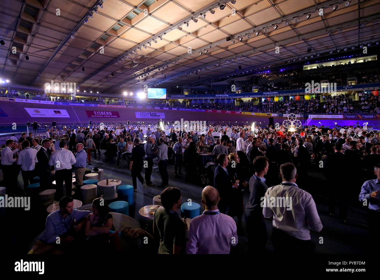 Guests enjoy the hospitality in the Velodrome Track Centre during day ...