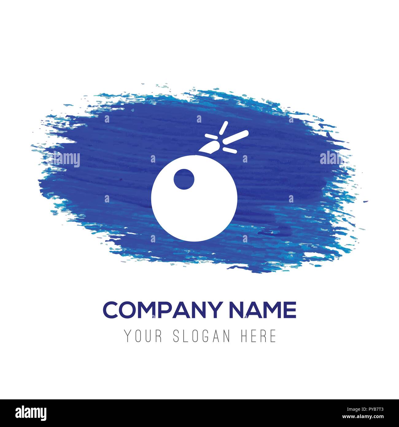 BOMB icon - Blue watercolor background Stock Vector Image & Art - Alamy