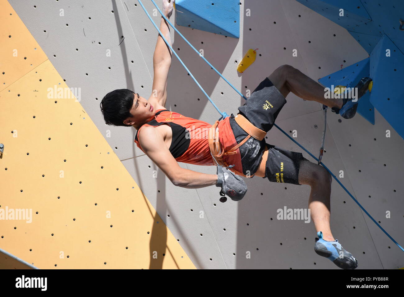 Chinese climber Pan Yufei at Buenos Aires 2018 Youth Olympic Games ...
