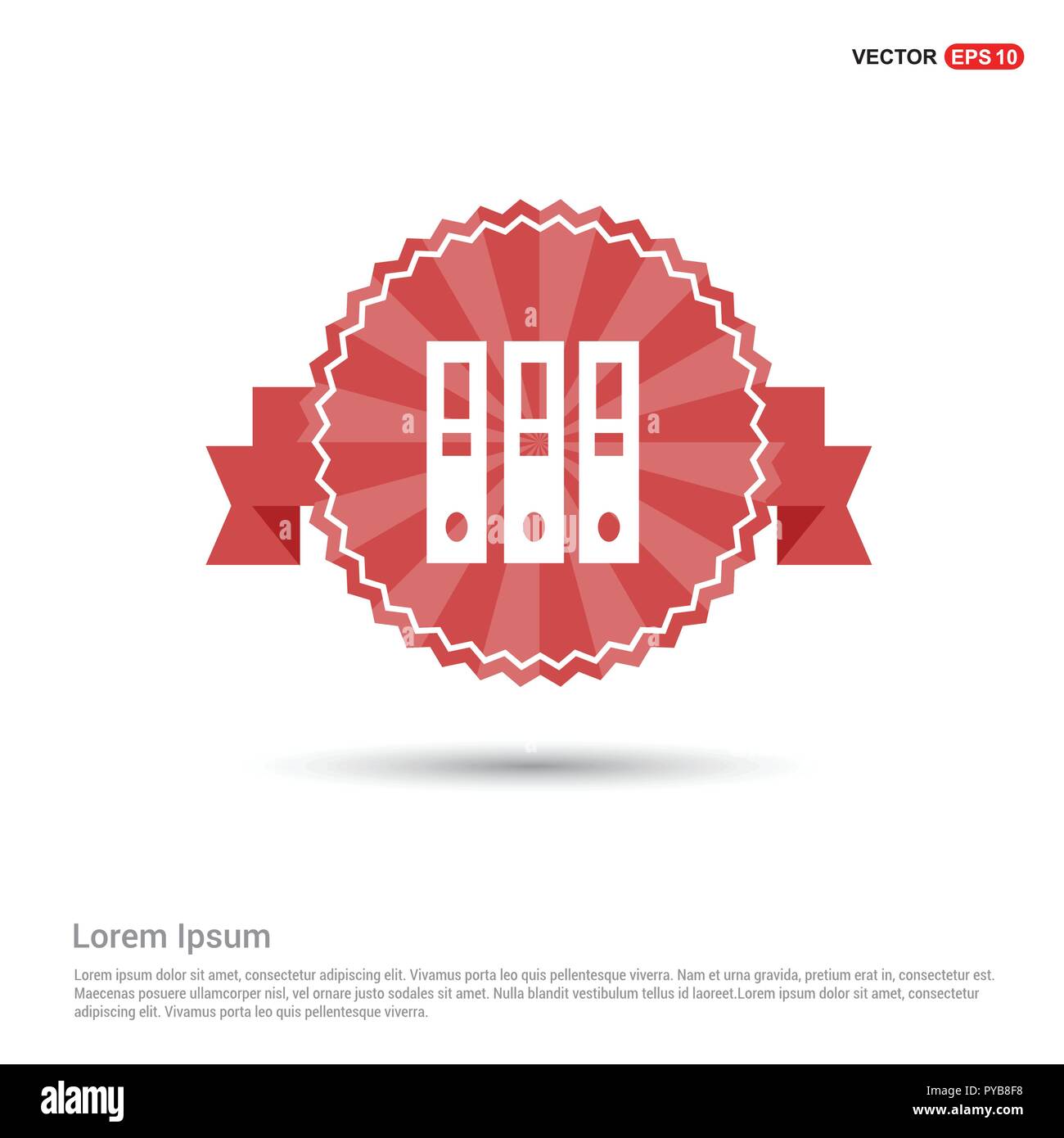 Red office files Stock Vector Images - Alamy