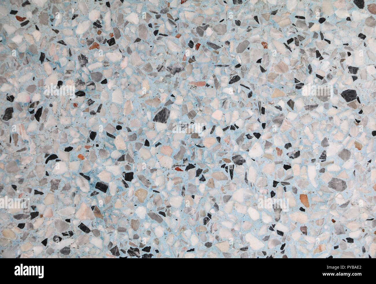 Stone wall texture,Terrazzo Marble surface floor pattern and blue color ...