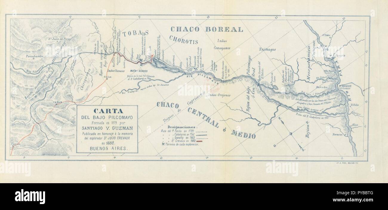 Mapa Do Rio Pilcomayo