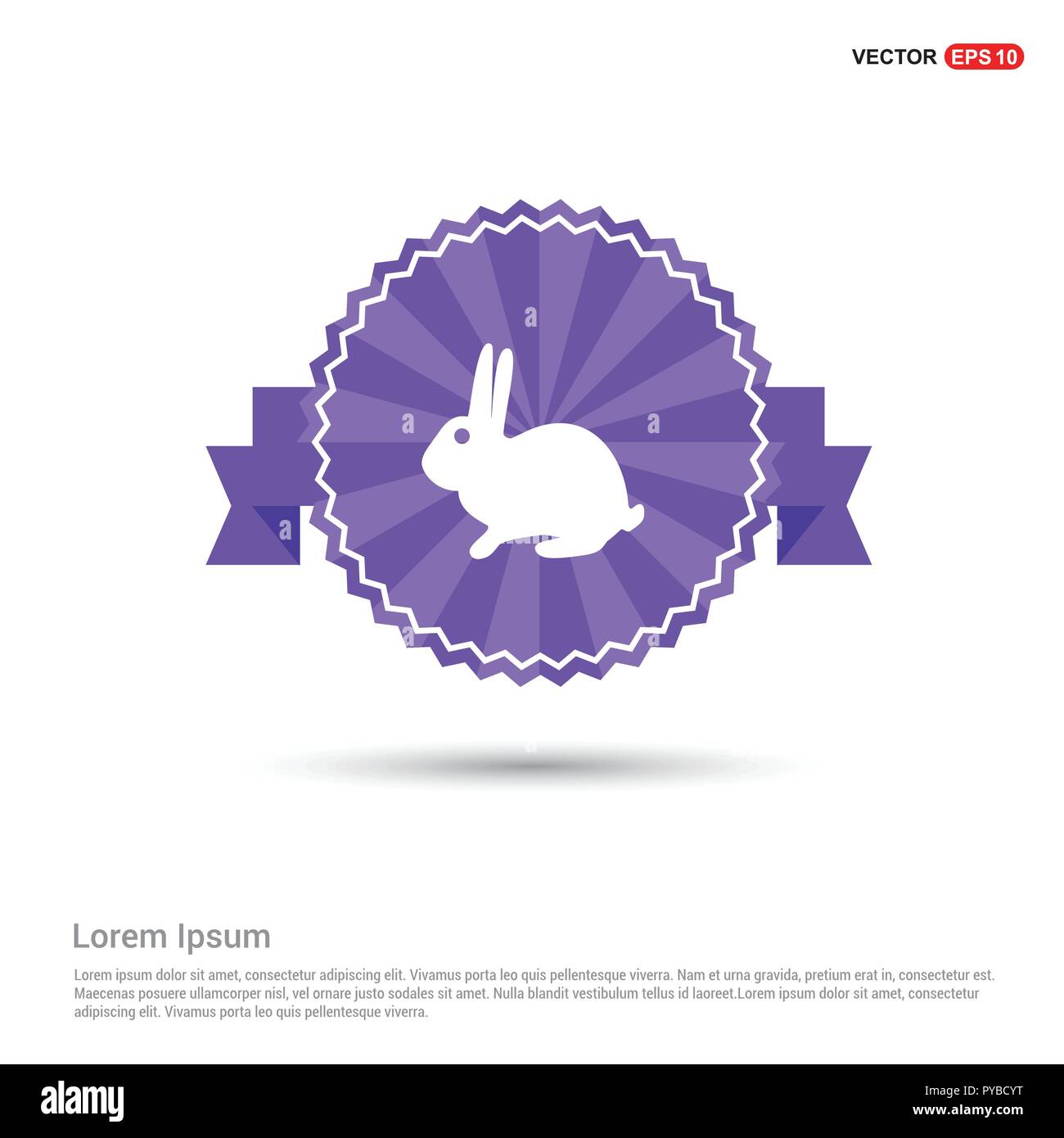 rabbit Icon - Purple Ribbon banner Stock Vector Image & Art - Alamy
