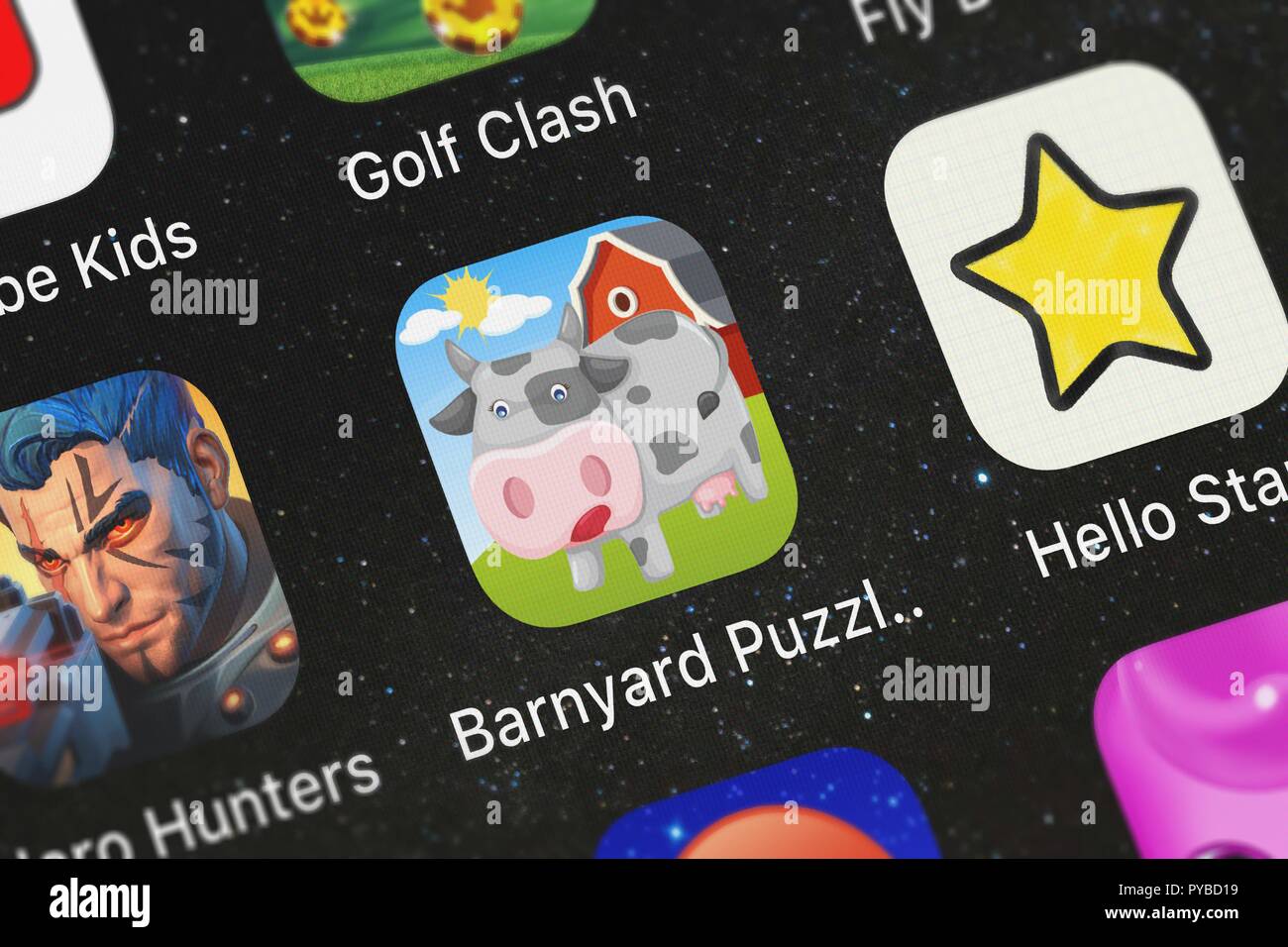 London, United Kingdom - October 26, 2018: Screenshot of the Barnyard ...