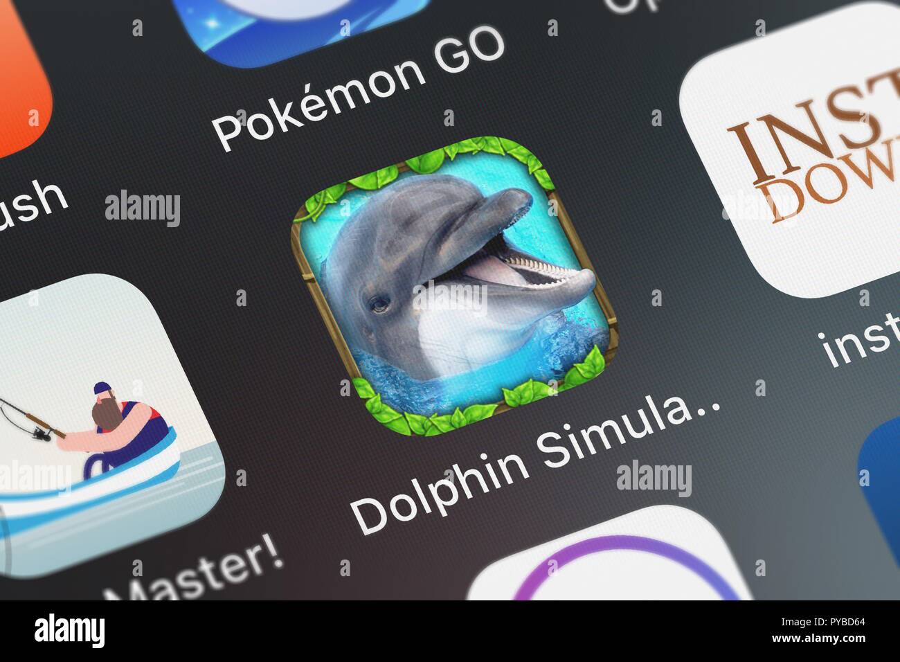 London, United Kingdom - October 26, 2018: Icon of the mobile app ...