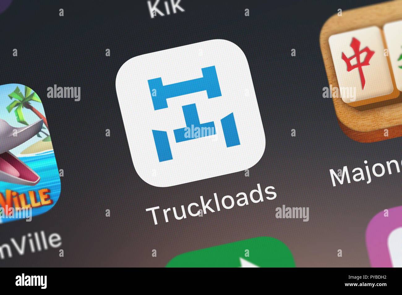 London, United Kingdom - October 26, 2018: Screenshot of the mobile app ...