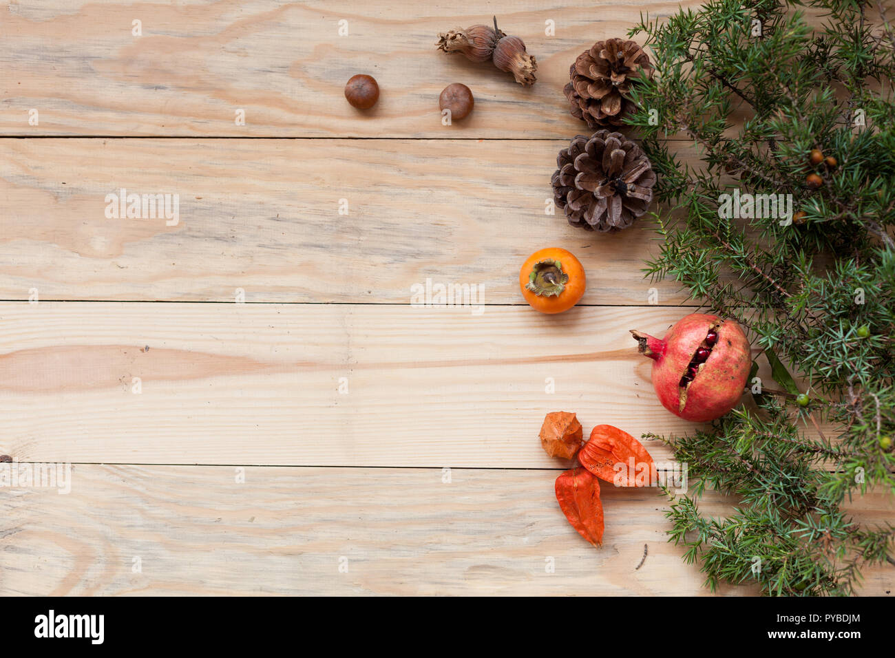 Christmas background Christmas tree and gifts nuts cones Stock Photo ...