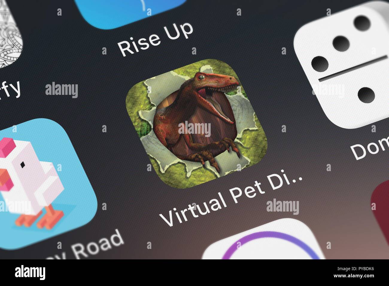 London, United Kingdom - October 26, 2018: Close-up shot of the Virtual ...