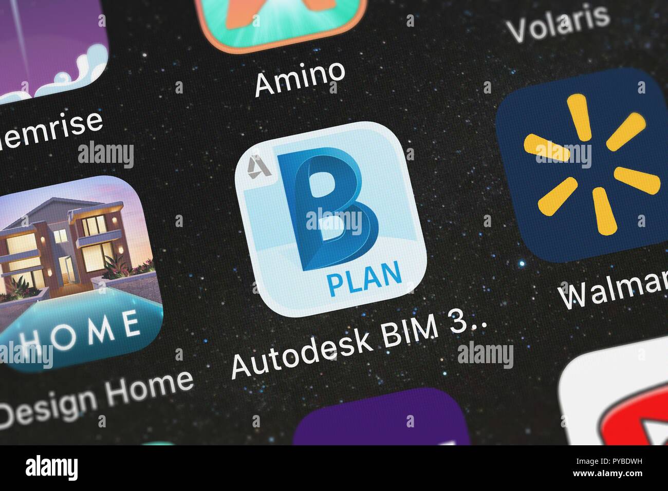 London, United Kingdom - October 26, 2018: Screenshot of the mobile app ...