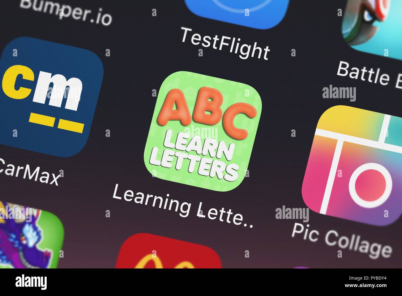 London, United Kingdom - October 26, 2018: Close-up shot of Gluten Free ...