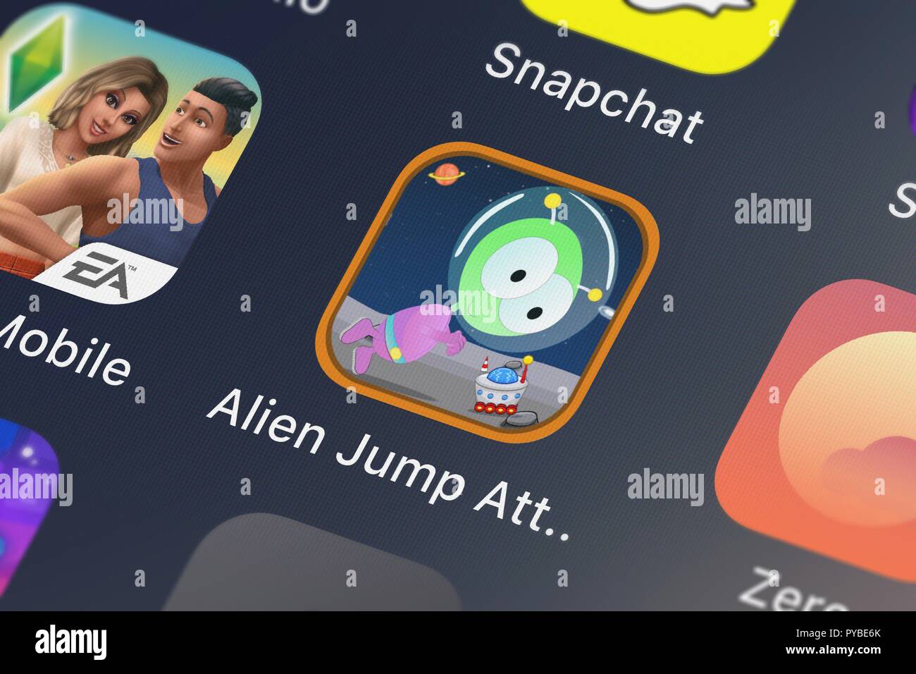 London, United Kingdom - October 26, 2018: Close-up shot of the Alien ...