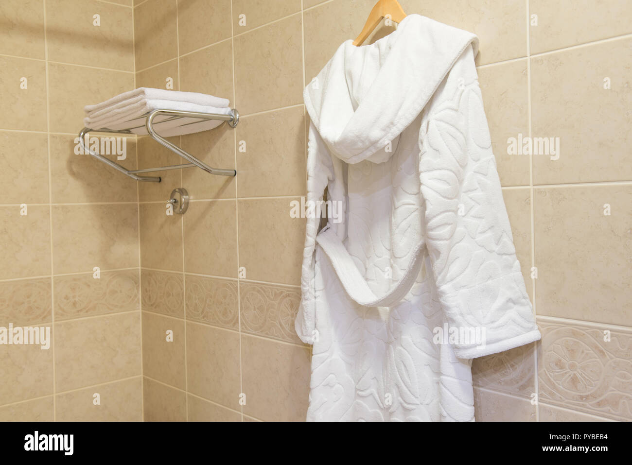 Hotel bathrobe hanger hanging hi-res stock photography and images - Alamy