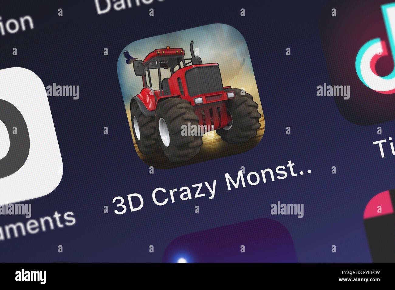 3d crazy monster tractor race hi-res stock photography and images - Alamy