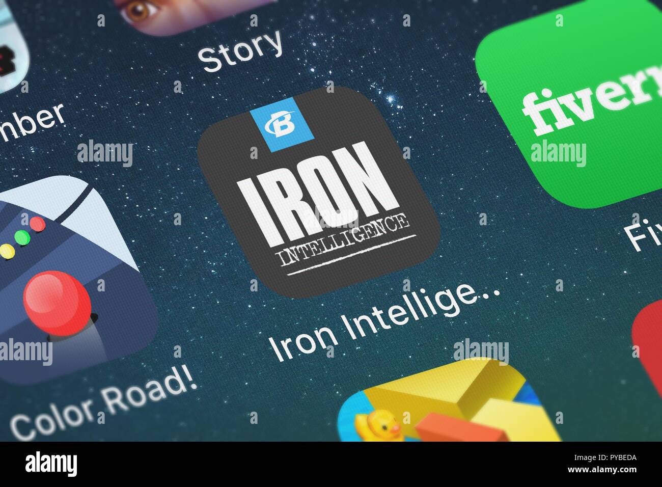 London, United Kingdom - October 26, 2018: Screenshot of the mobile app ...