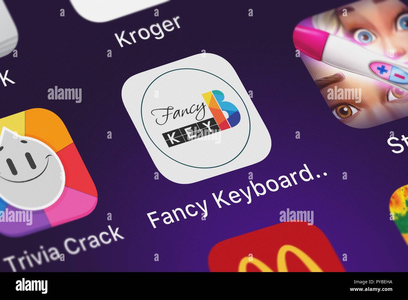 London, United Kingdom - October 26, 2018: Screenshot of the Fancy ...