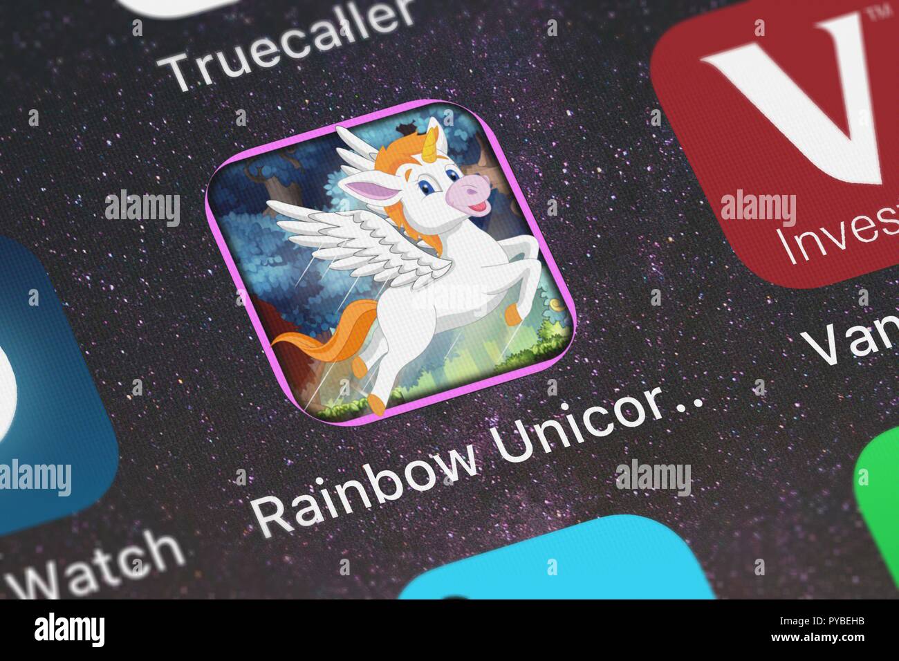 Rainbow unicorn jump race hi-res stock photography and images - Alamy