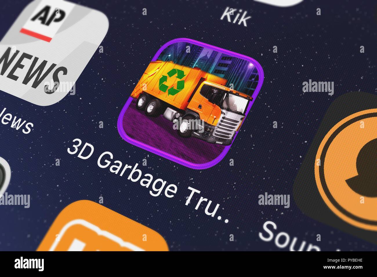 London, United Kingdom - October 26, 2018: Close-up shot of the 3D ...