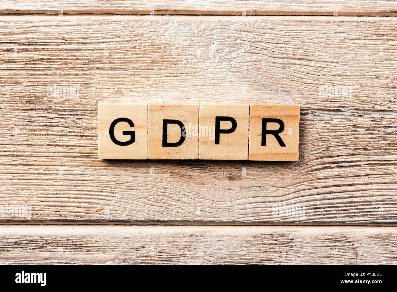 gdpr word written on wood block. gdpr text on table, concept Stock ...