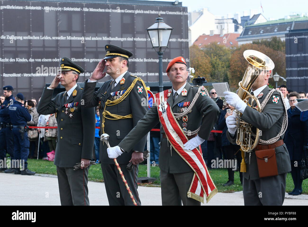 Vienna, Austria. 26 October 2018. Performance show of the Austrian ...