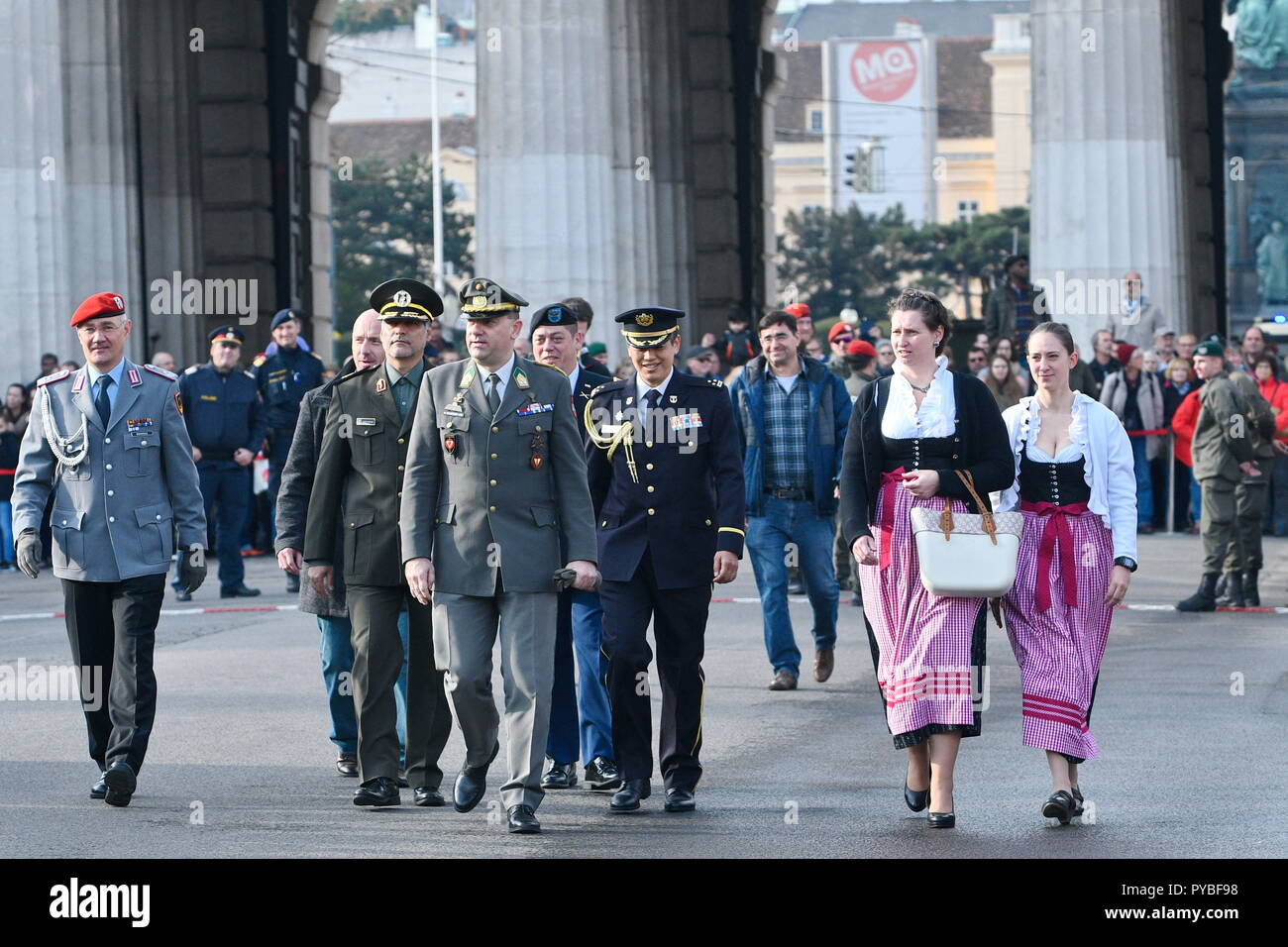 Vienna, Austria. 26 October 2018. Performance show of the Austrian Armed Forces on the national ...