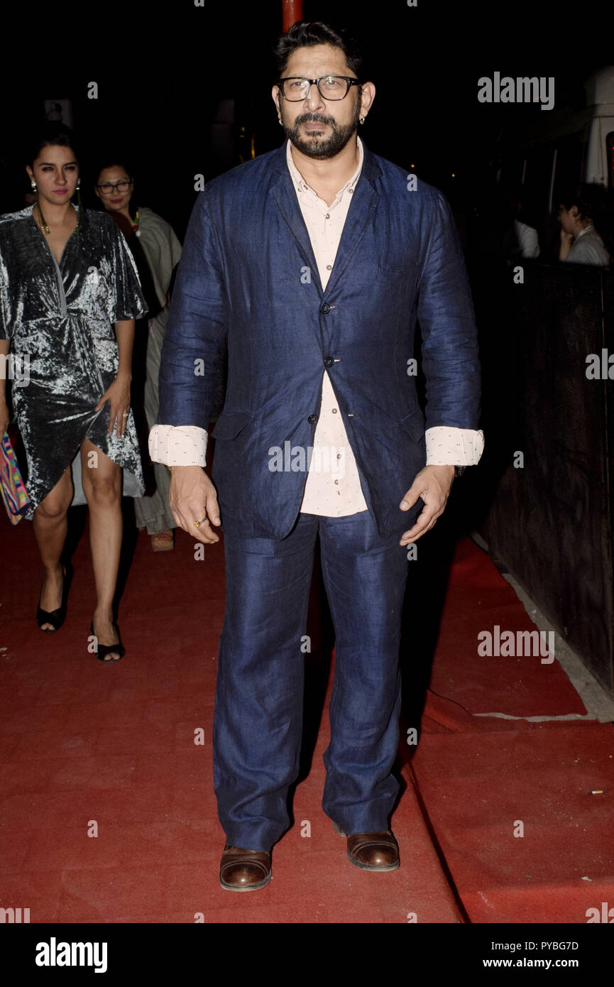 Mumbai, India. 26th Oct, 2018. Actor Arshad Warsi seen on the red ...