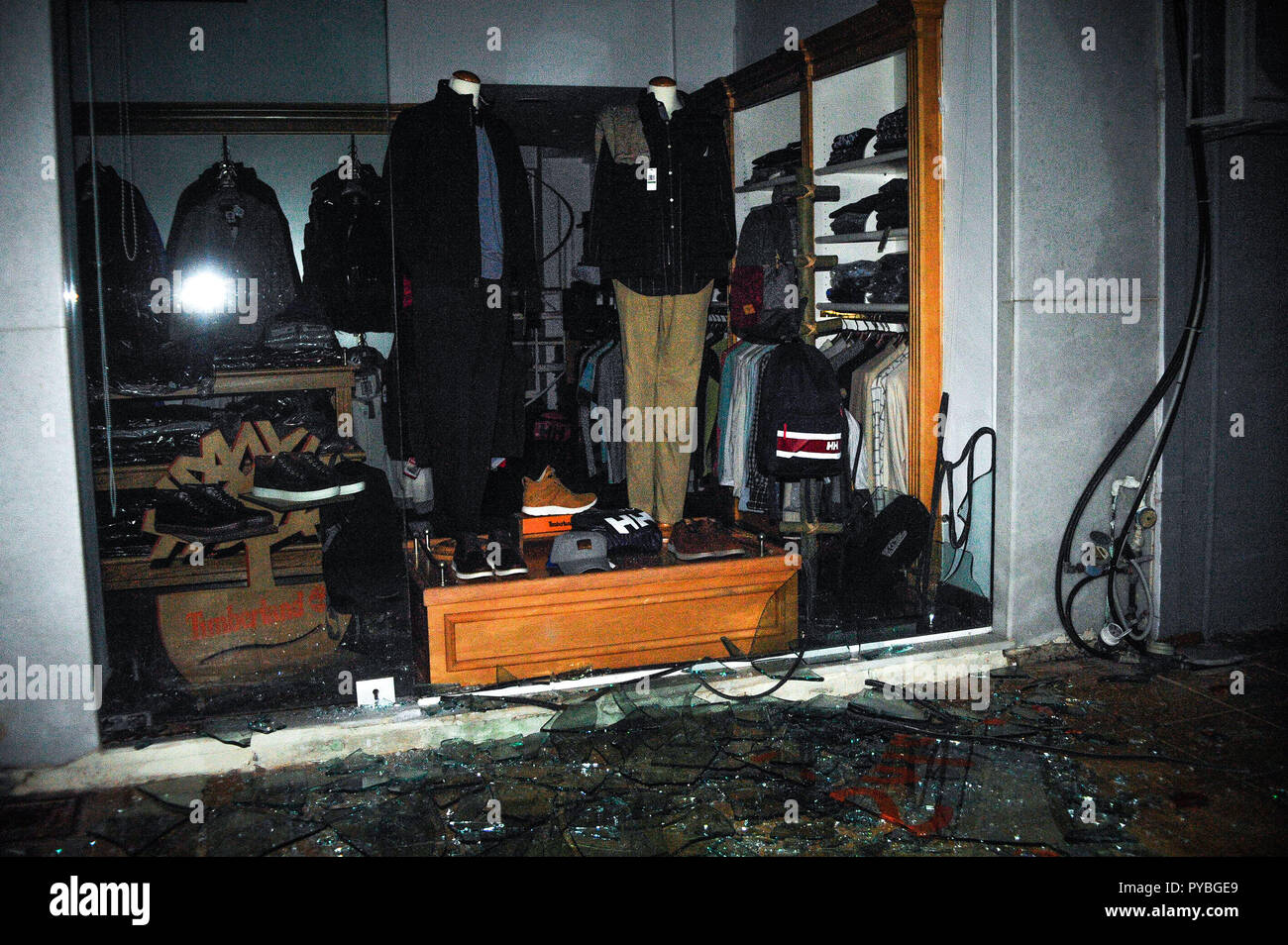 Broken shop windows hi-res stock photography and images - Alamy