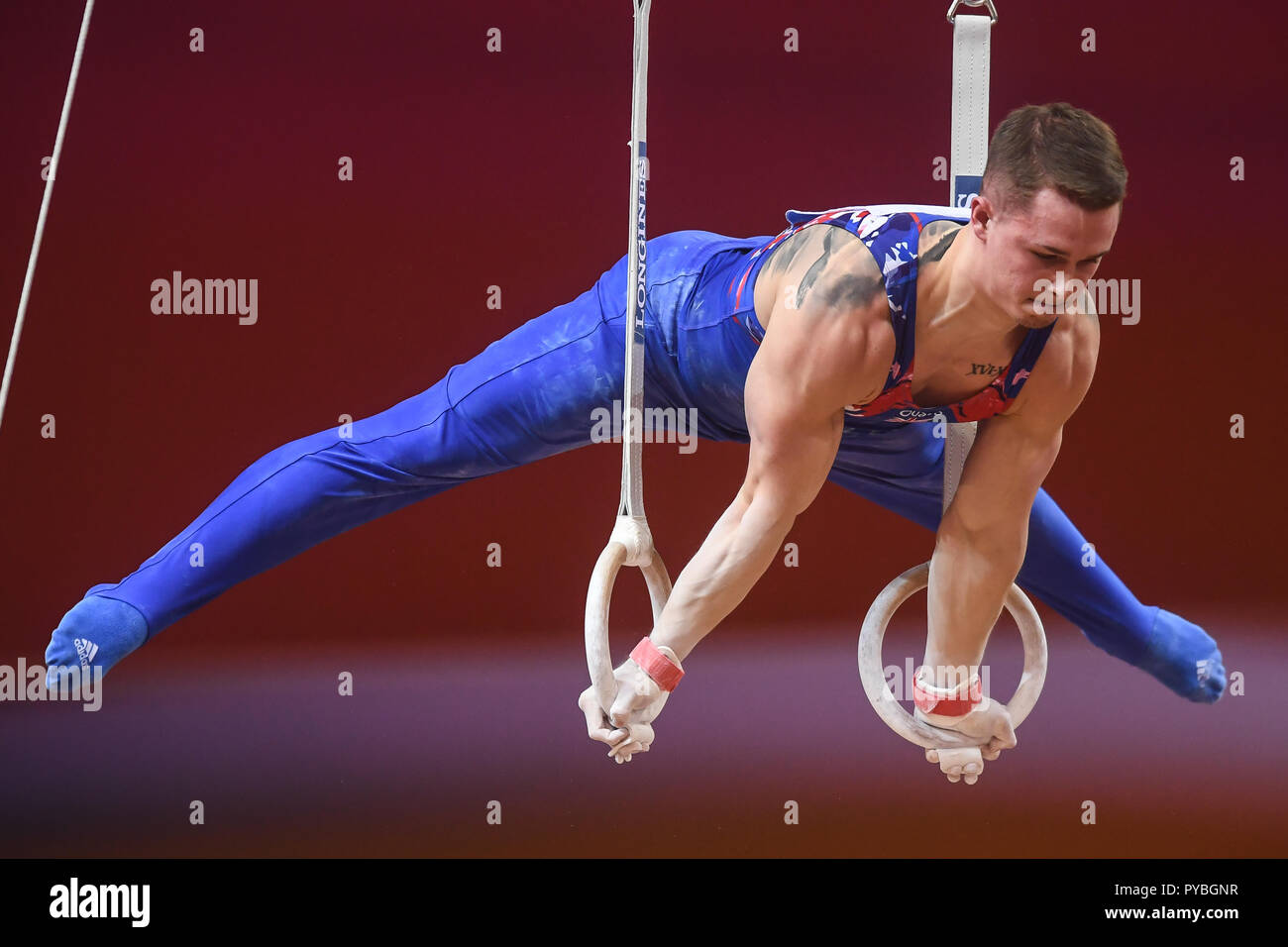 Doha, Qatar. 26th Oct, 2018. BRINN BEVAN from Great Britain competes on ...