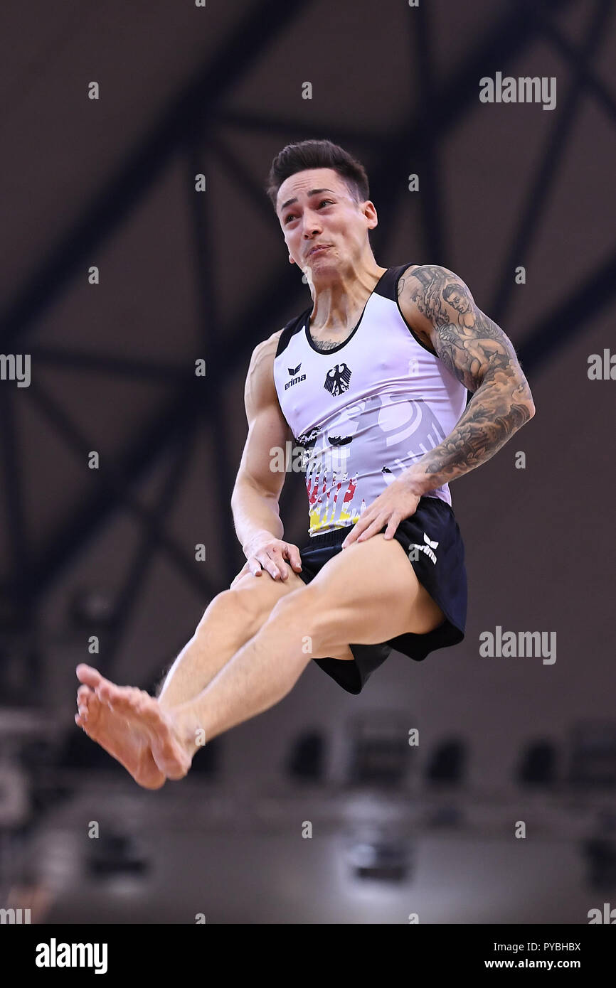 Marcel Nguyen (Germany/Stuttgart) at the ground. GES/Gymnastics ...