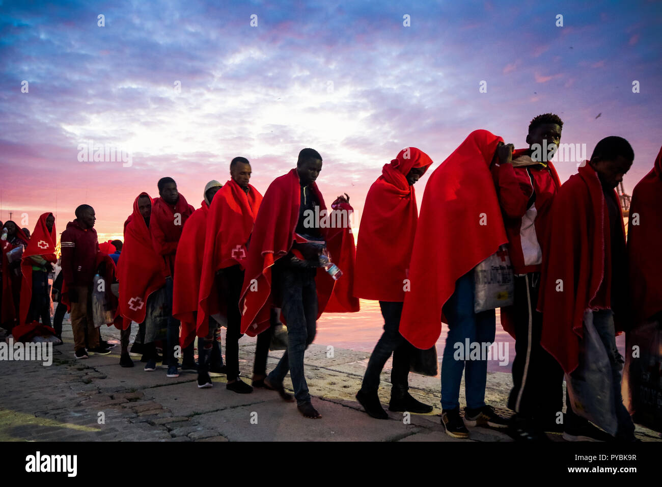 October 26, 2018 - 26 october 2018 (Malaga) A hundred immigrants spend ...