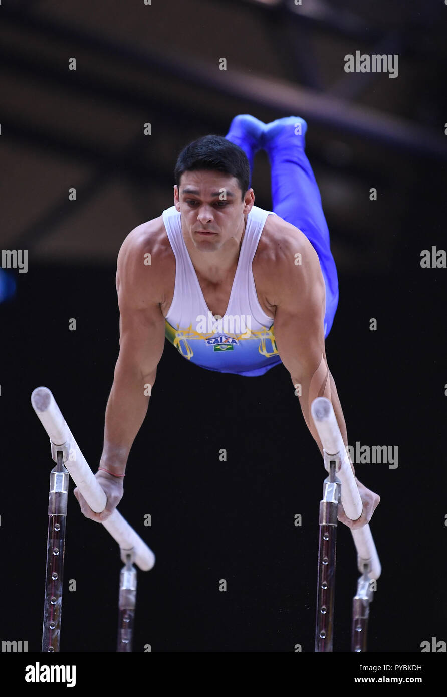 Francisco Barretto Junior (BRA) at the bar. GES/Gymnastics/Gymnastics ...