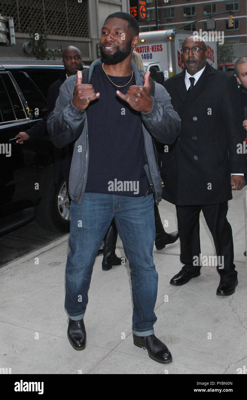 New York, USA. 26th Oct, 2018. Trevante Rhodes arriving to the Netflix ...