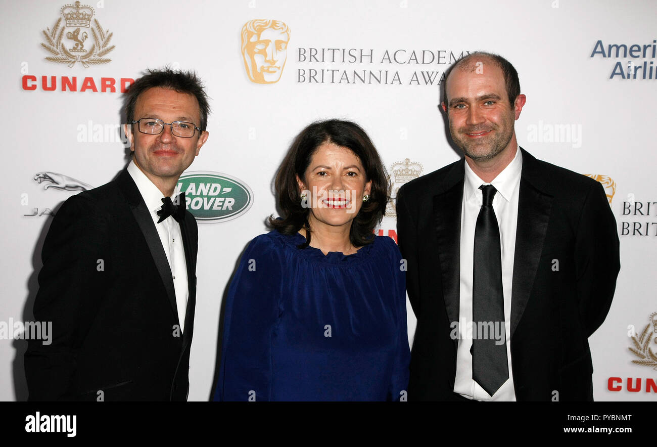 California, USA. 26 October 2018. Kevin Price, Pippa Harris and Matthew ...